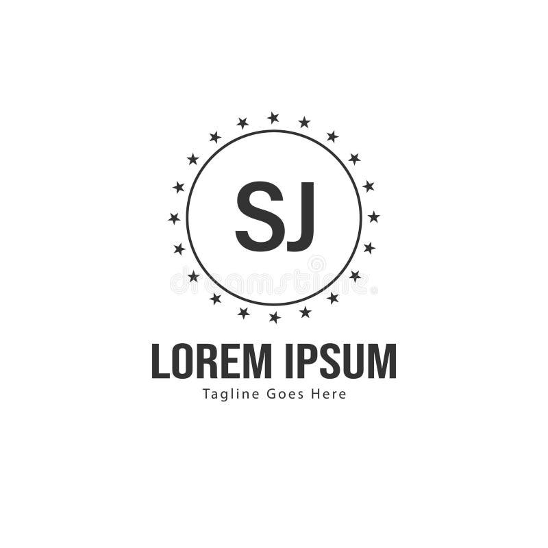 Initial SJ Logo Template with Modern Frame. Minimalist SJ Letter Logo ...