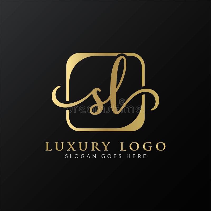 Initial SL Letter Logo Design Vector Template. Abstract Luxury Letter ...