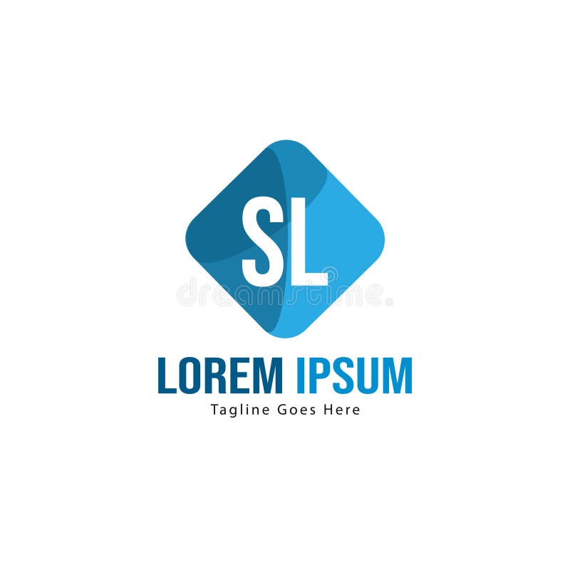 Initial SL Logo Template with Modern Frame. Minimalist SL Letter Logo ...