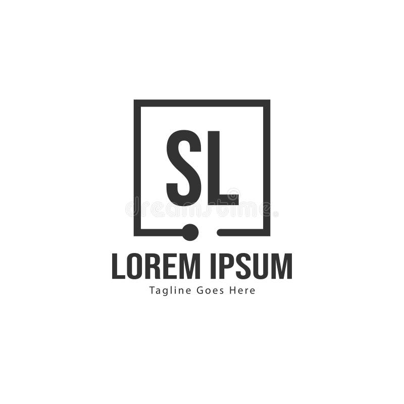 Initial SL Logo Template with Modern Frame. Minimalist SL Letter Logo ...
