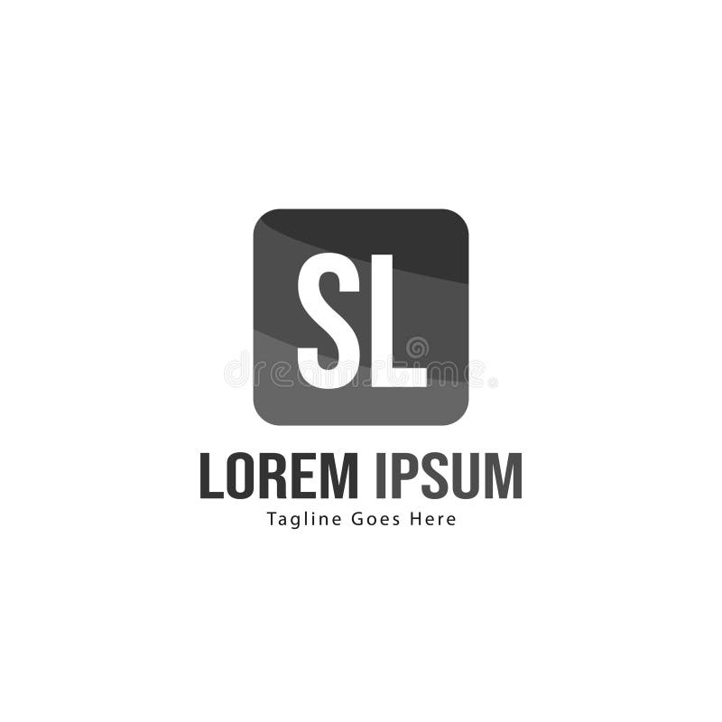 Initial SL Logo Template with Modern Frame. Minimalist SL Letter Logo ...