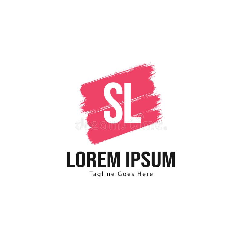 Initial SL Logo Template with Modern Frame. Minimalist SL Letter Logo ...