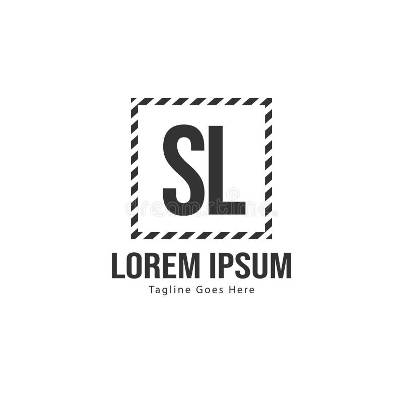 Initial SL Logo Template with Modern Frame. Minimalist SL Letter Logo ...