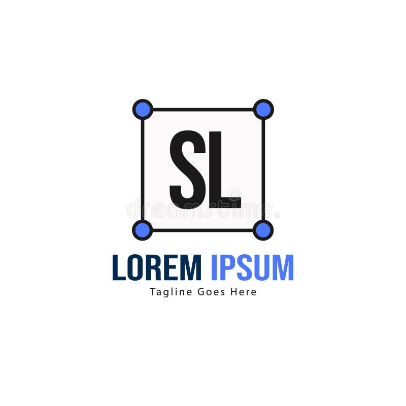 Initial SL Logo Template with Modern Frame. Minimalist SL Letter Logo ...