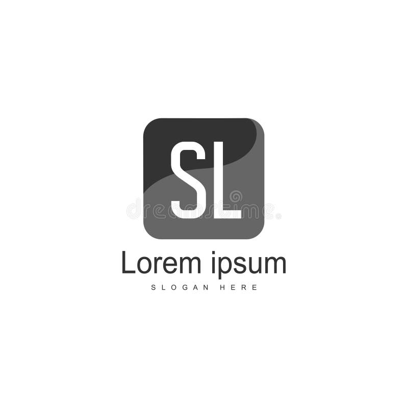 Initial SL Logo Template with Modern Frame. Minimalist SL Letter Logo ...