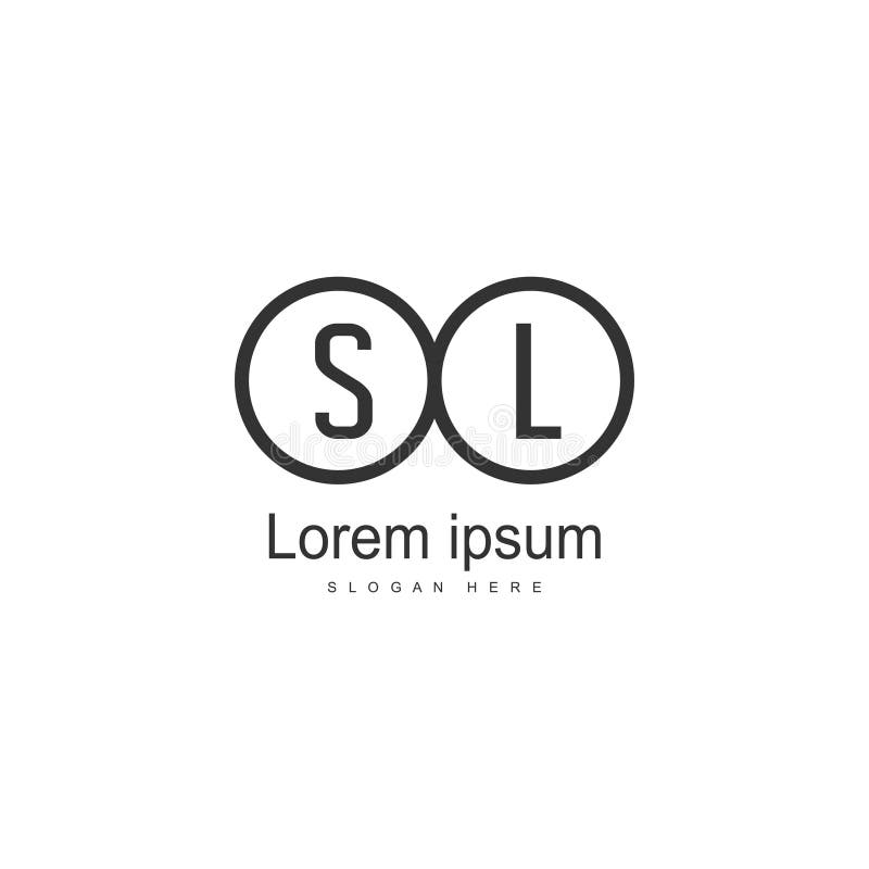 Initial SL Logo Template with Modern Frame. Minimalist SL Letter Logo ...