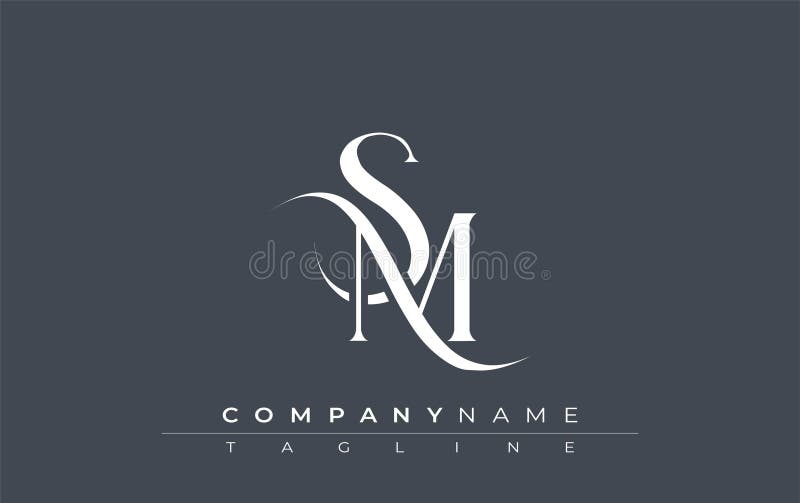 Initial SM Logo Design Vector Stock Vector - Illustration of concept ...