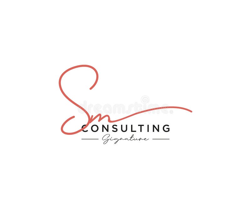 Initial SM Signature Logo Collection Template Vector. Hand Drawn ...