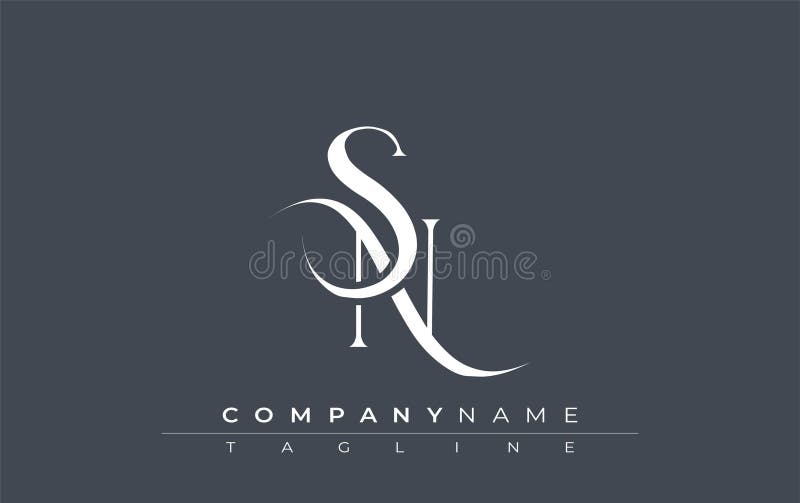 Initial SN Logo Design Vector Stock Vector - Illustration of alphabet ...