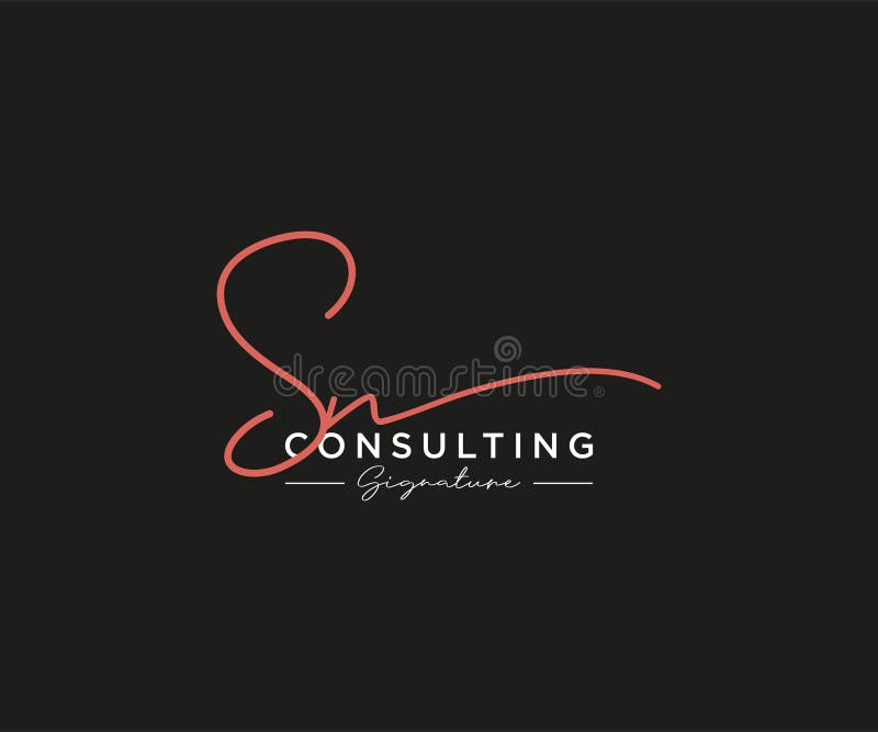 Initial SN Signature Logo Collection Template Vector. Hand Drawn ...