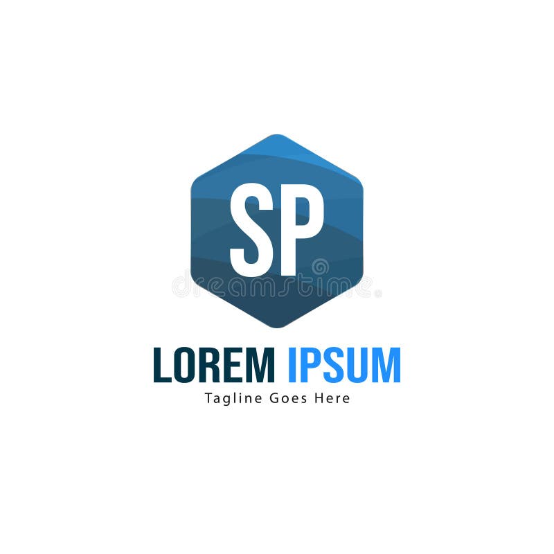 Initial SP Logo Template with Modern Frame. Minimalist SP Letter Logo ...