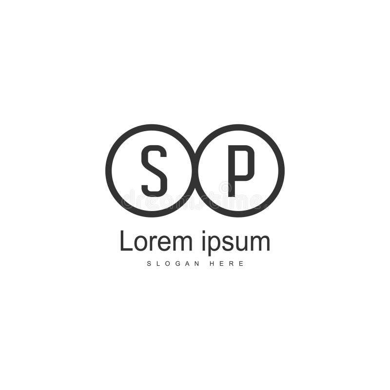 Initial SP Logo Template with Modern Frame. Minimalist SP Letter Logo ...