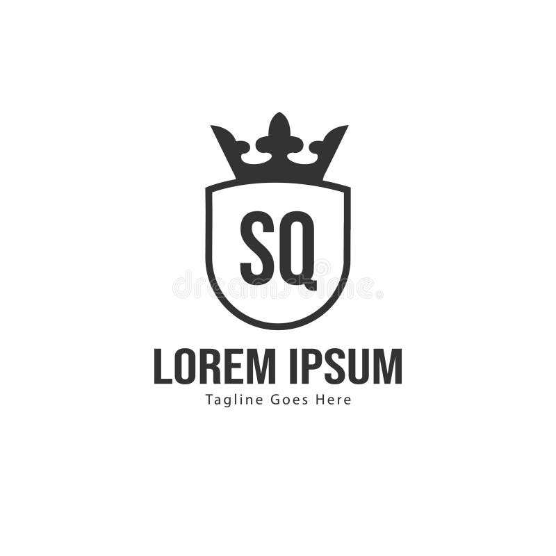 Initial SQ Logo Template with Modern Frame. Minimalist SQ Letter Logo ...