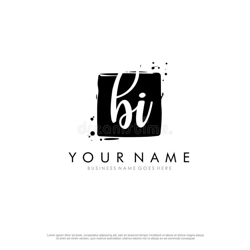 BI Initial Square Logo Template Vector. a Logo Design for Company and ...