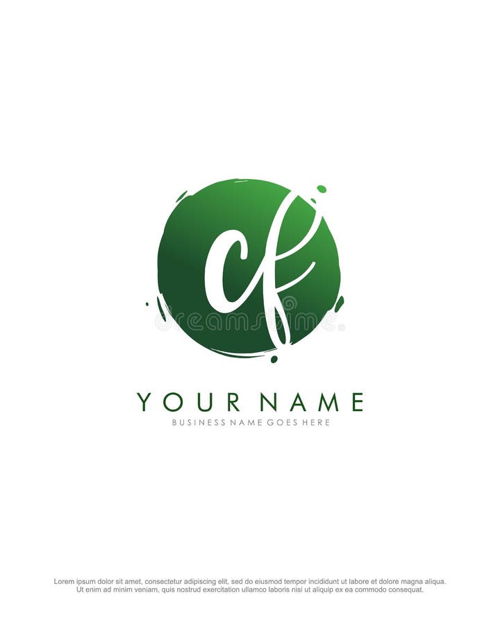 CF Initial Square Logo Template Vector. a Logo Design for Company and ...