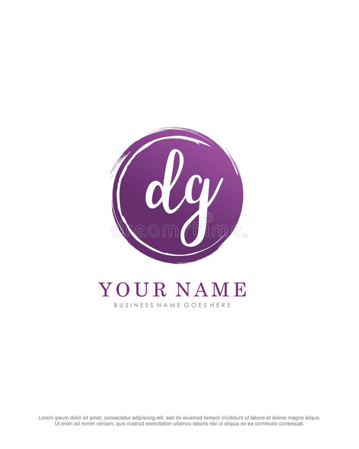 DG Initial Square Logo Template Vector. a Logo Design for Company and ...