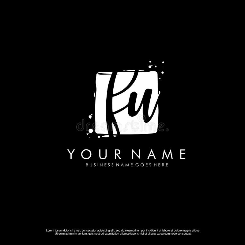 FU Initial Square Logo Template Vector. a Logo Design for Company and ...