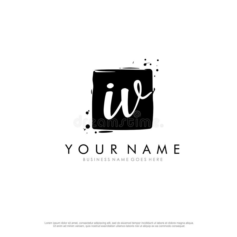 IV Initial Square Logo Template Vector. a Logo Design for Company and ...