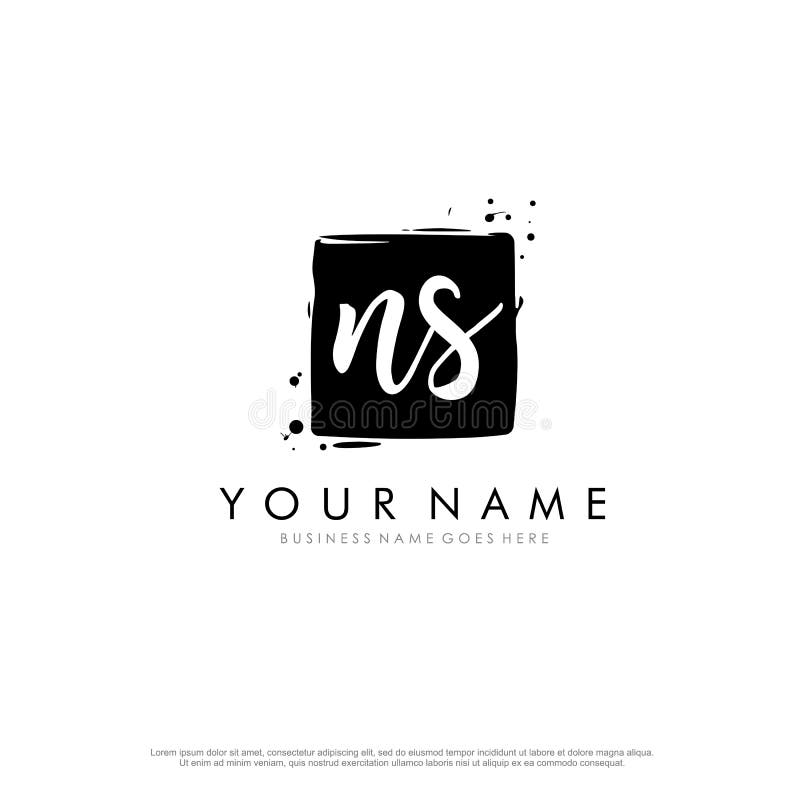 NS Initial Square Logo Template Vector. a Logo Design for Company and ...