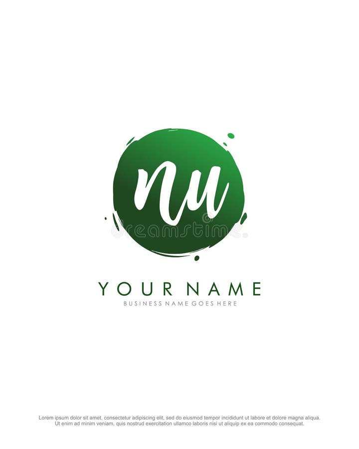 NU Initial Square Logo Template Vector. a Logo Design for Company and ...