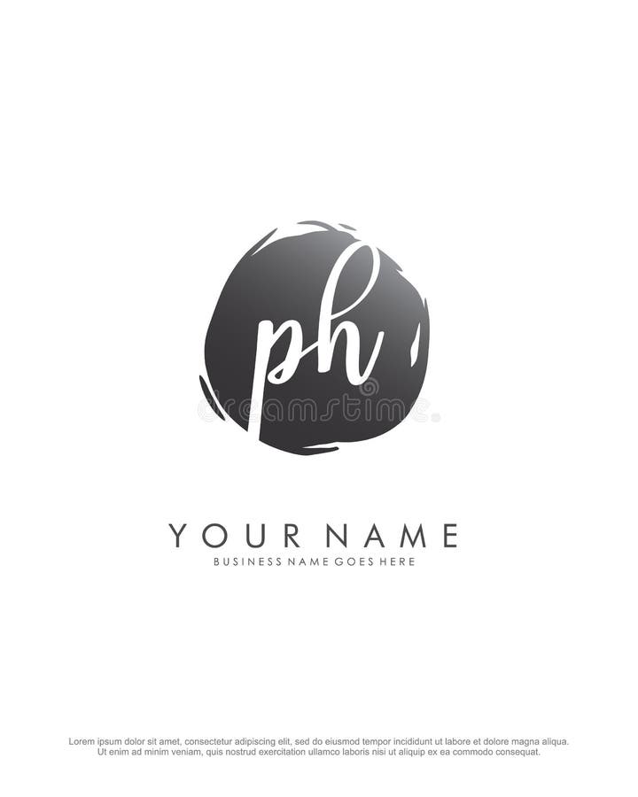 PH Initial Square Logo Template Vector. a Logo Design for Company and ...