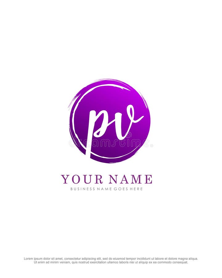 PV Initial Square Logo Template Vector. a Logo Design for Company and ...