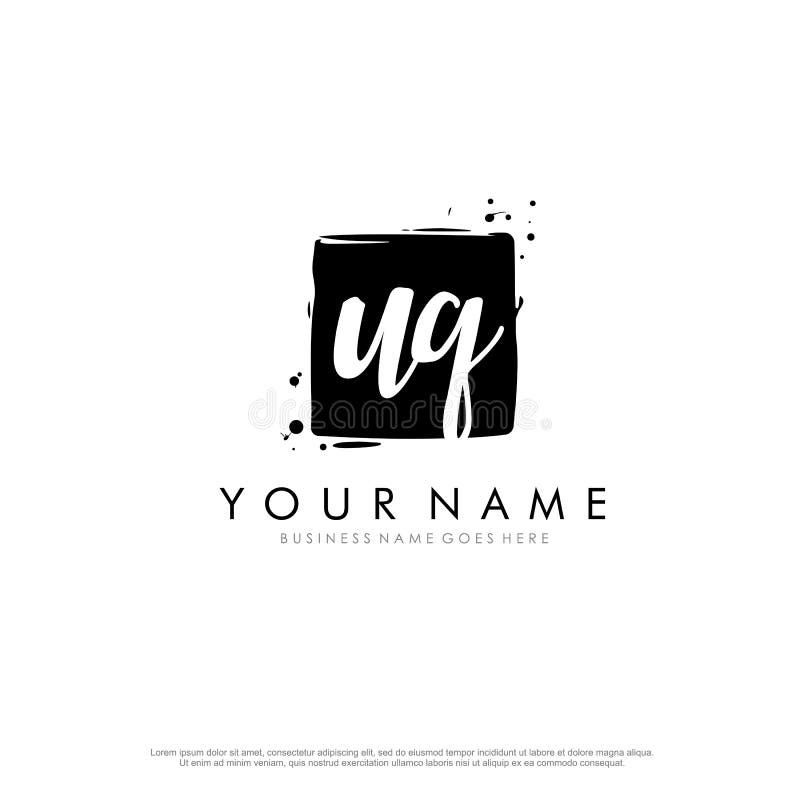 UQ Initial Square Logo Template Vector. a Logo Design for Company and ...