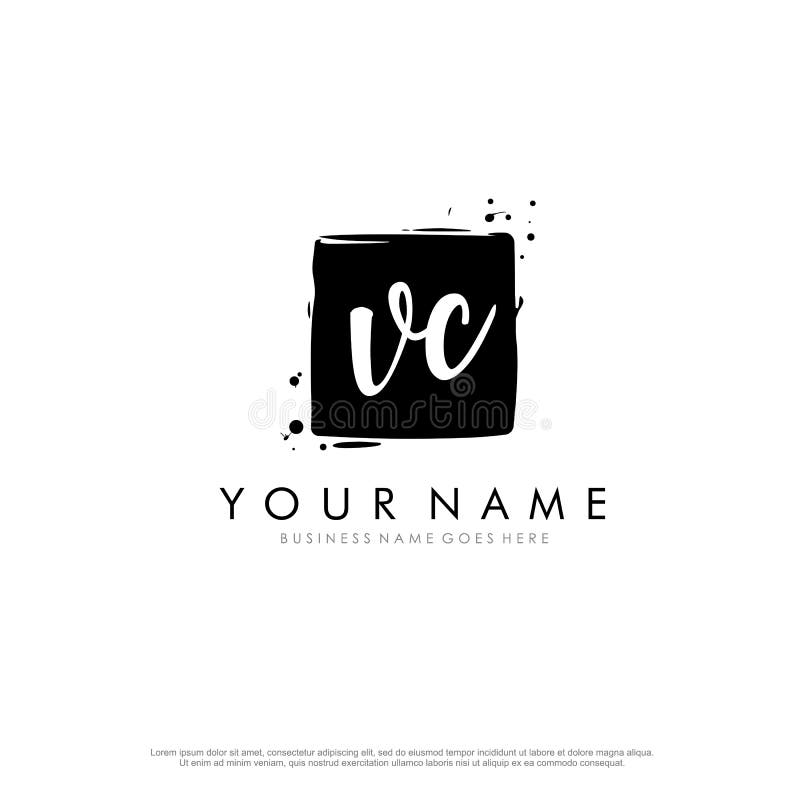 VC Initial Square Logo Template Vector. a Logo Design for Company and ...