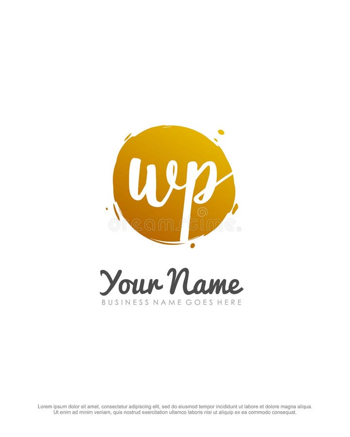 WP Initial Square Logo Template Vector. a Logo Design for Company and ...