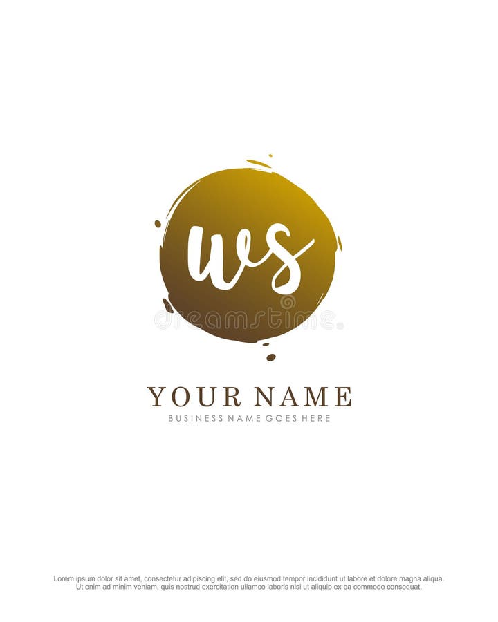 WS Initial Square Logo Template Vector. a Logo Design for Company and ...