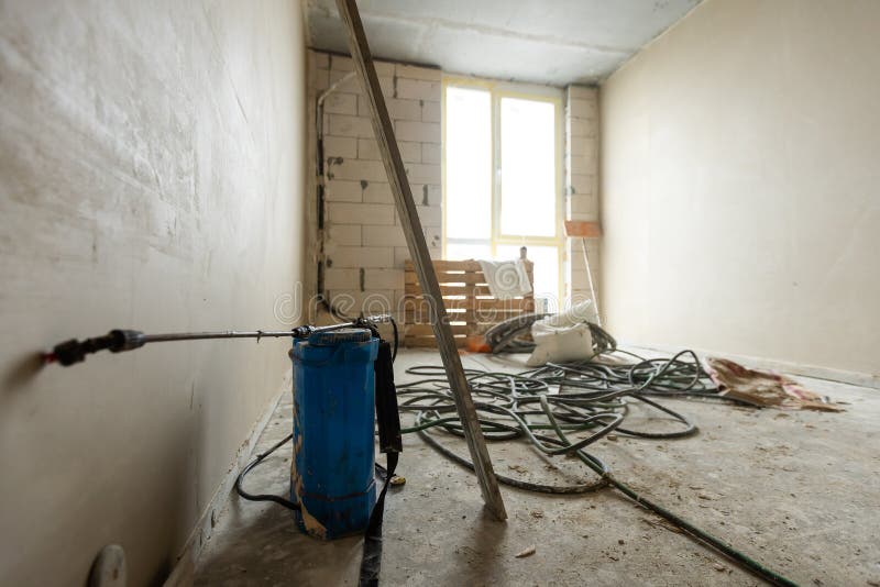 The Initial Stage of Repair Stock Image - Image of stairs, equipment ...