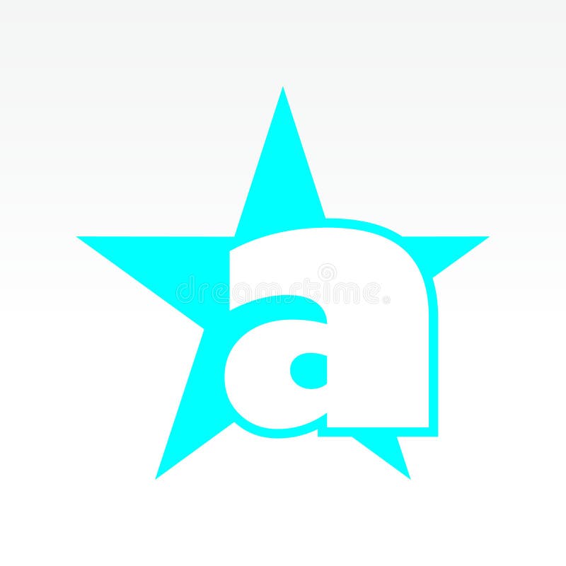 Initial a with star logo stock vector. Illustration of initial - 197469112