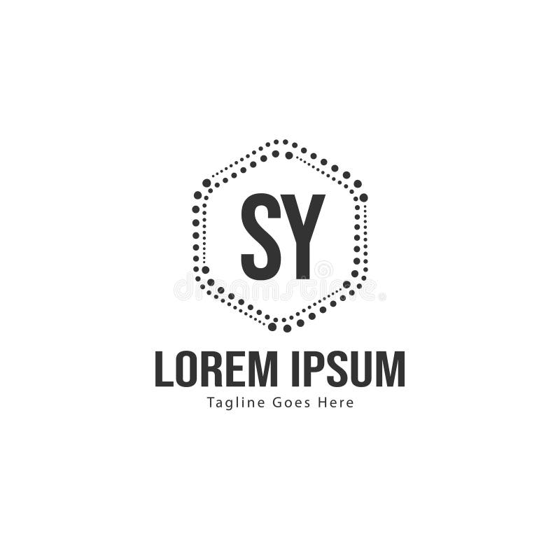 Initial SY Logo Template with Modern Frame. Minimalist SY Letter Logo ...