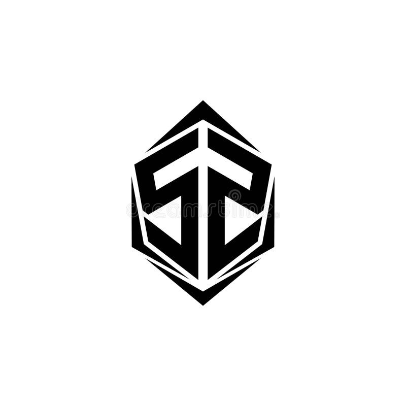 Initial SZ Logo Design with Shield Style, Logo Business Branding Stock ...