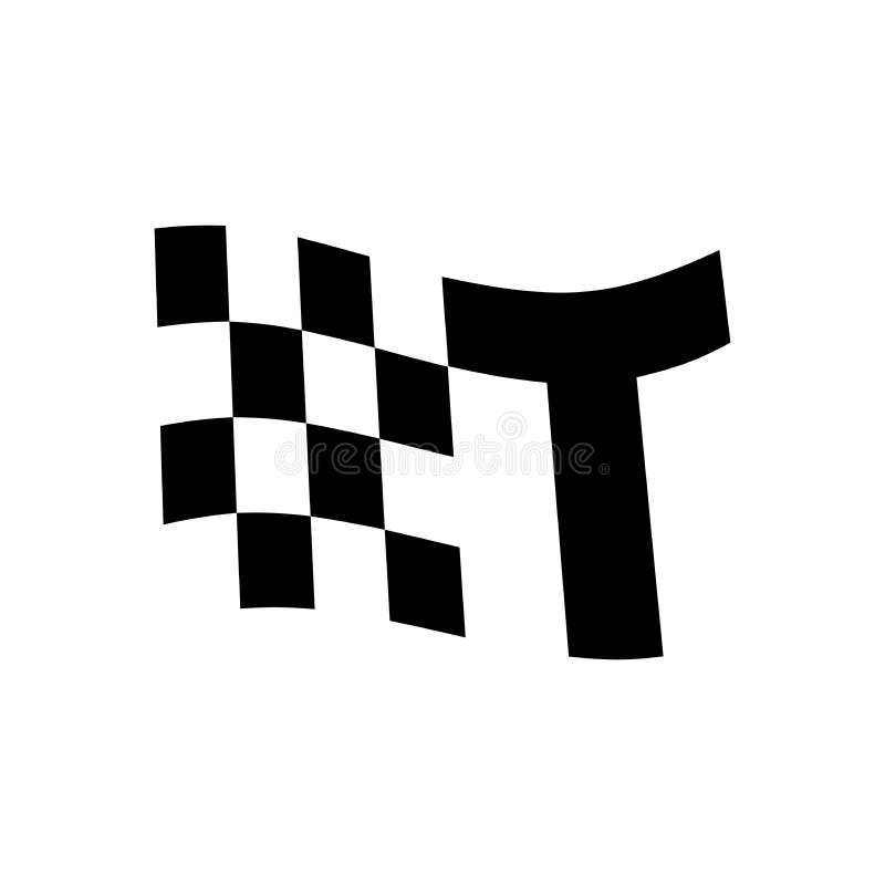 Letter T Racing Flag Logo Stock Illustrations – 32 Letter T Racing Flag ...