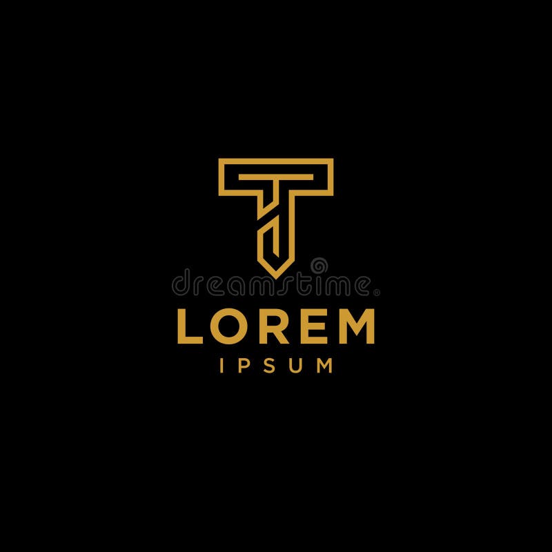 Initial T Icon Logo Design Element Vector Logotype Template Stock ...