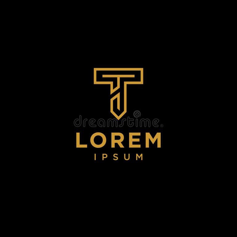 Initial T Icon Logo Design Element Vector Logotype Template Stock ...
