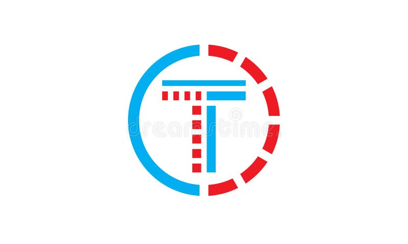 Initial T Logo Double Variation Stock Vector - Illustration of ...