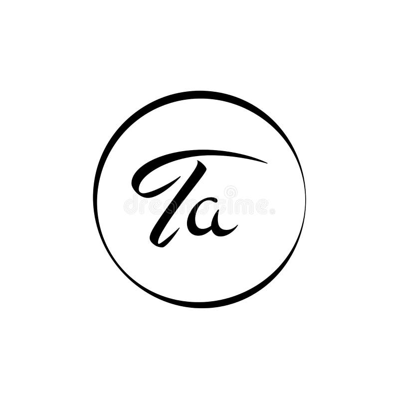 Initial TA Letter Logo Design Vector Template. Abstract Script Letter ...