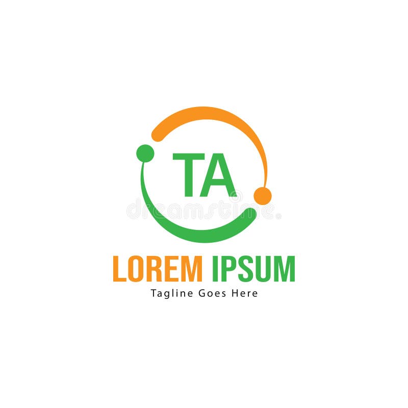 Initial TA Logo Template with Modern Frame. Minimalist TA Letter Logo ...