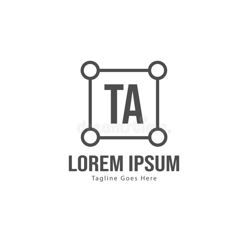 Initial TA Logo Template with Modern Frame. Minimalist TA Letter Logo ...