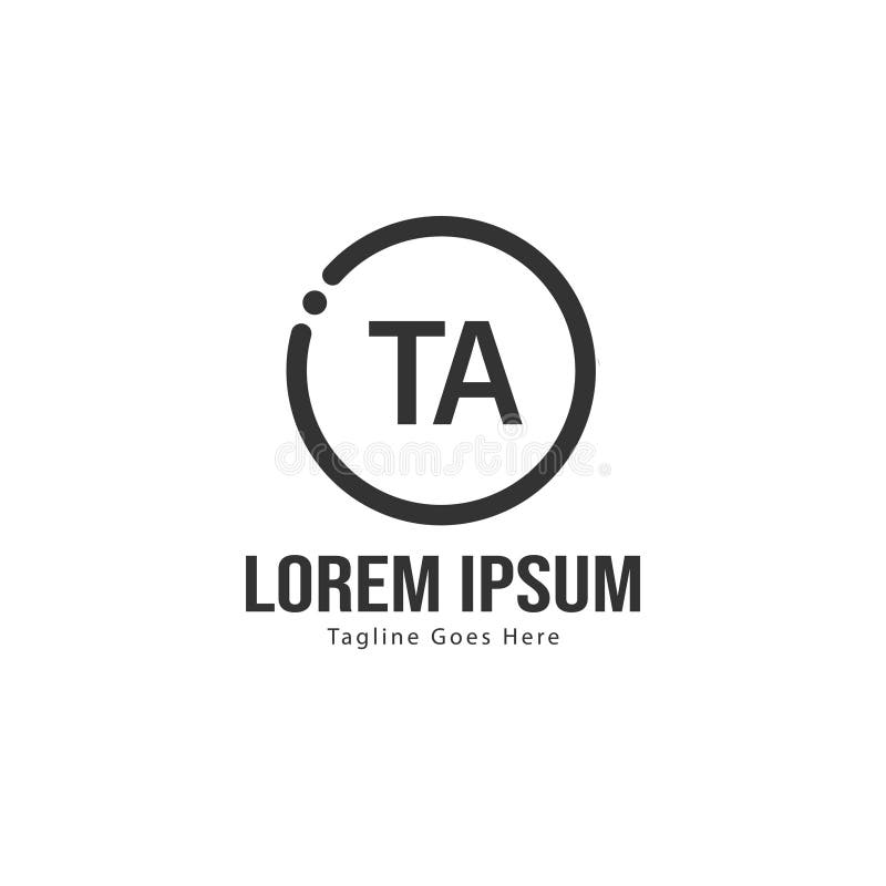 Initial TA Logo Template with Modern Frame. Minimalist TA Letter Logo ...