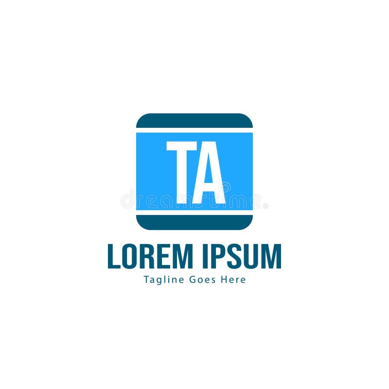 Initial TA Logo Template with Modern Frame. Minimalist TA Letter Logo ...