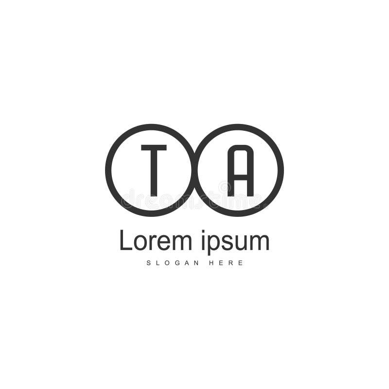 Initial TA Logo Template with Modern Frame. Minimalist TA Letter Logo ...