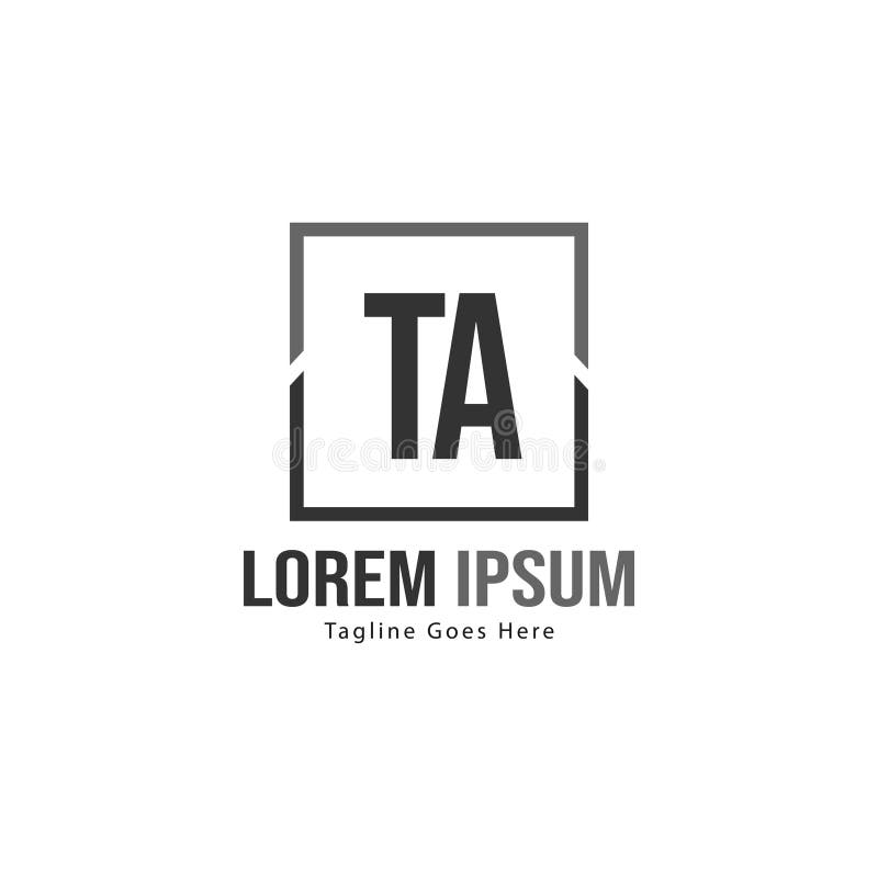 Initial TA Logo Template with Modern Frame. Minimalist TA Letter Logo ...