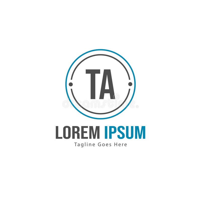 Initial TA Logo Template with Modern Frame. Minimalist TA Letter Logo ...