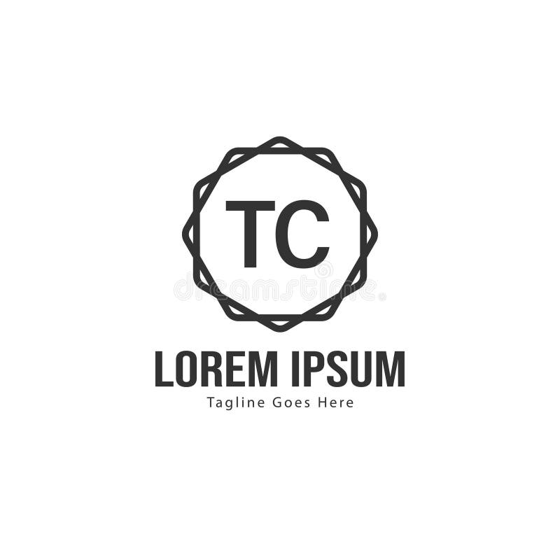 Initial TC Logo Template with Modern Frame. Minimalist TC Letter Logo ...