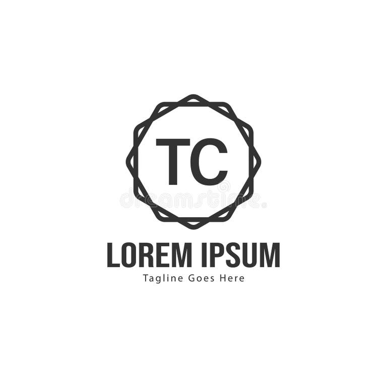 Initial TC Logo Template with Modern Frame. Minimalist TC Letter Logo ...