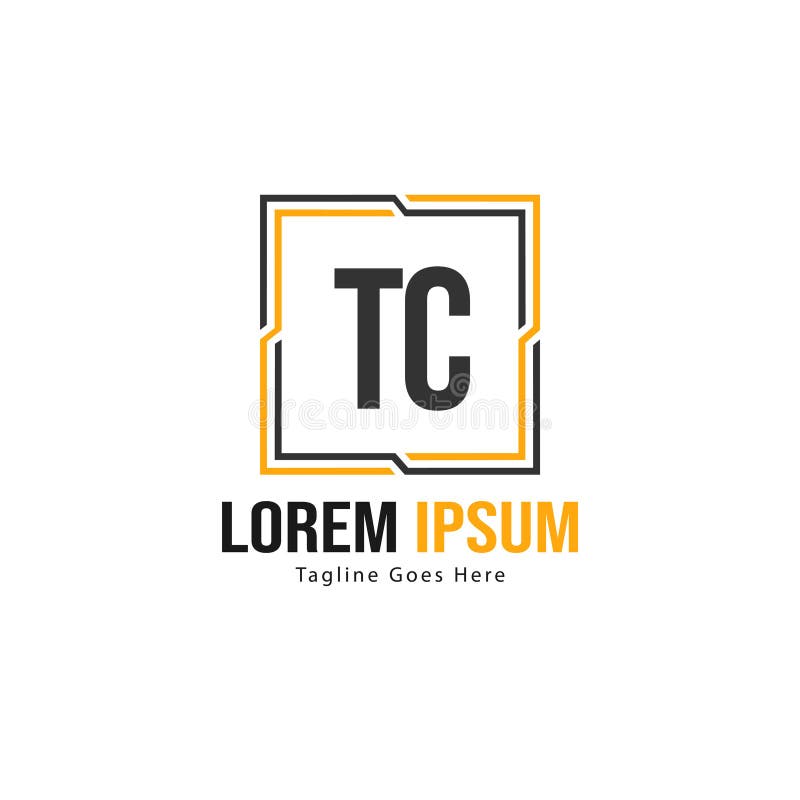 Initial TC Logo Template with Modern Frame. Minimalist TC Letter Logo ...