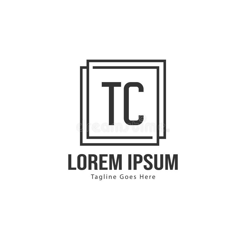 Initial TC Logo Template with Modern Frame. Minimalist TC Letter Logo ...
